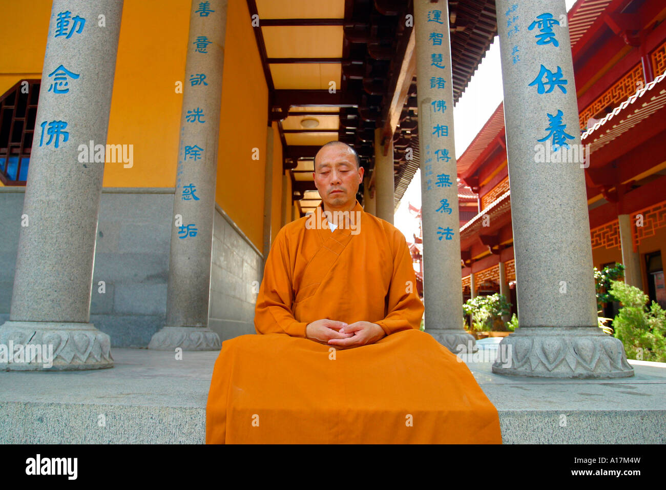 Buddhist monks in deep meditation hi-res stock photography and images ...