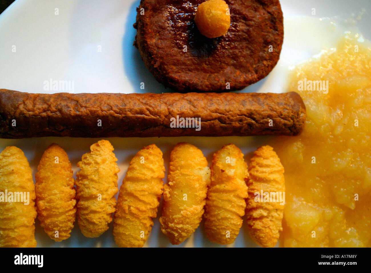 Processed food on a plate Stock Photo - Alamy