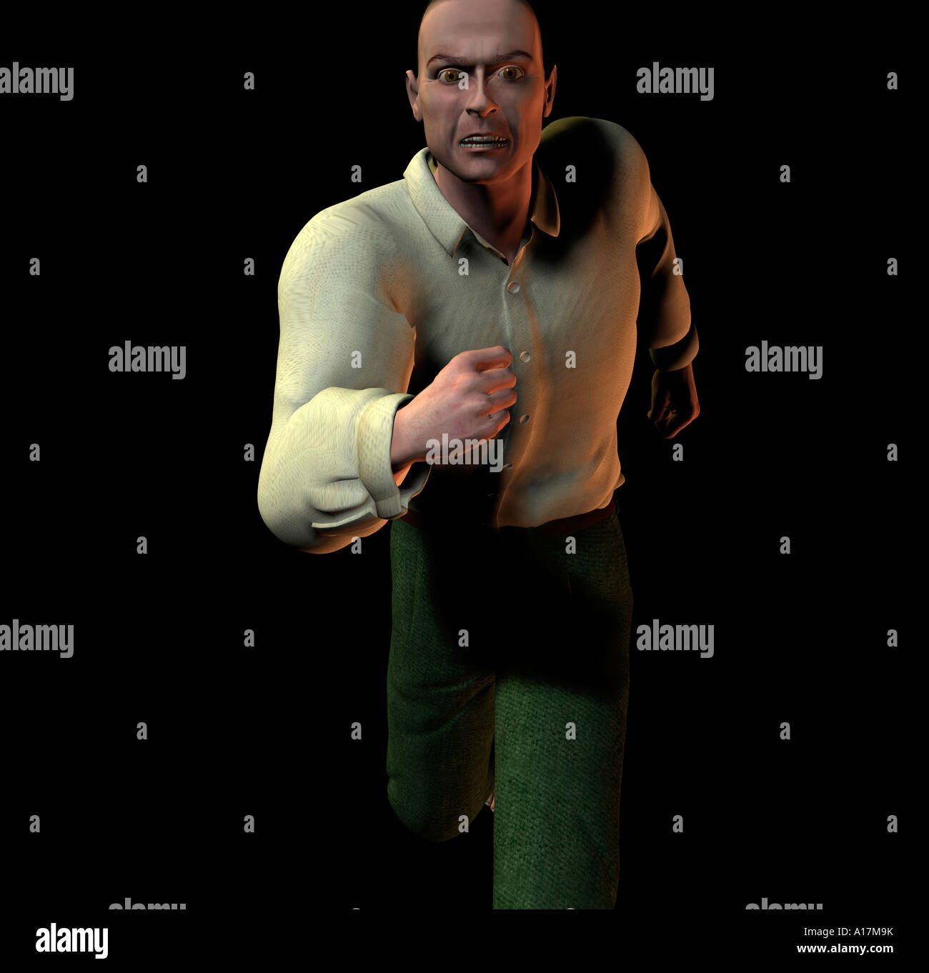 An animated powerful running man Stock Photo - Alamy