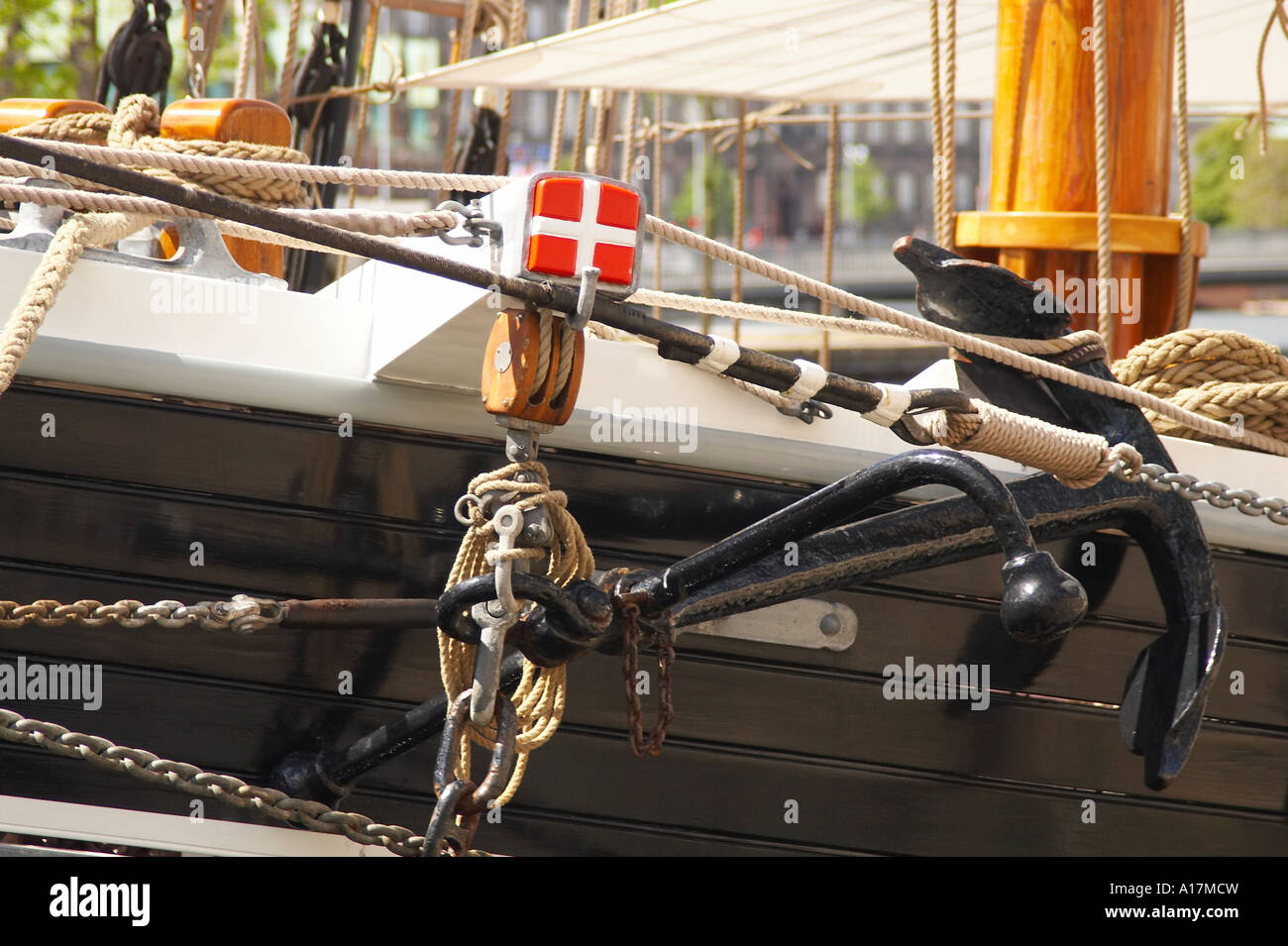 anchor of a sailing ship Stock Photo - Alamy