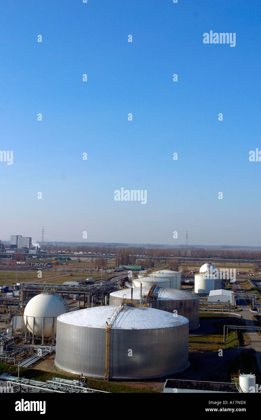 Aerial view of an industrial area Stock Photo - Alamy