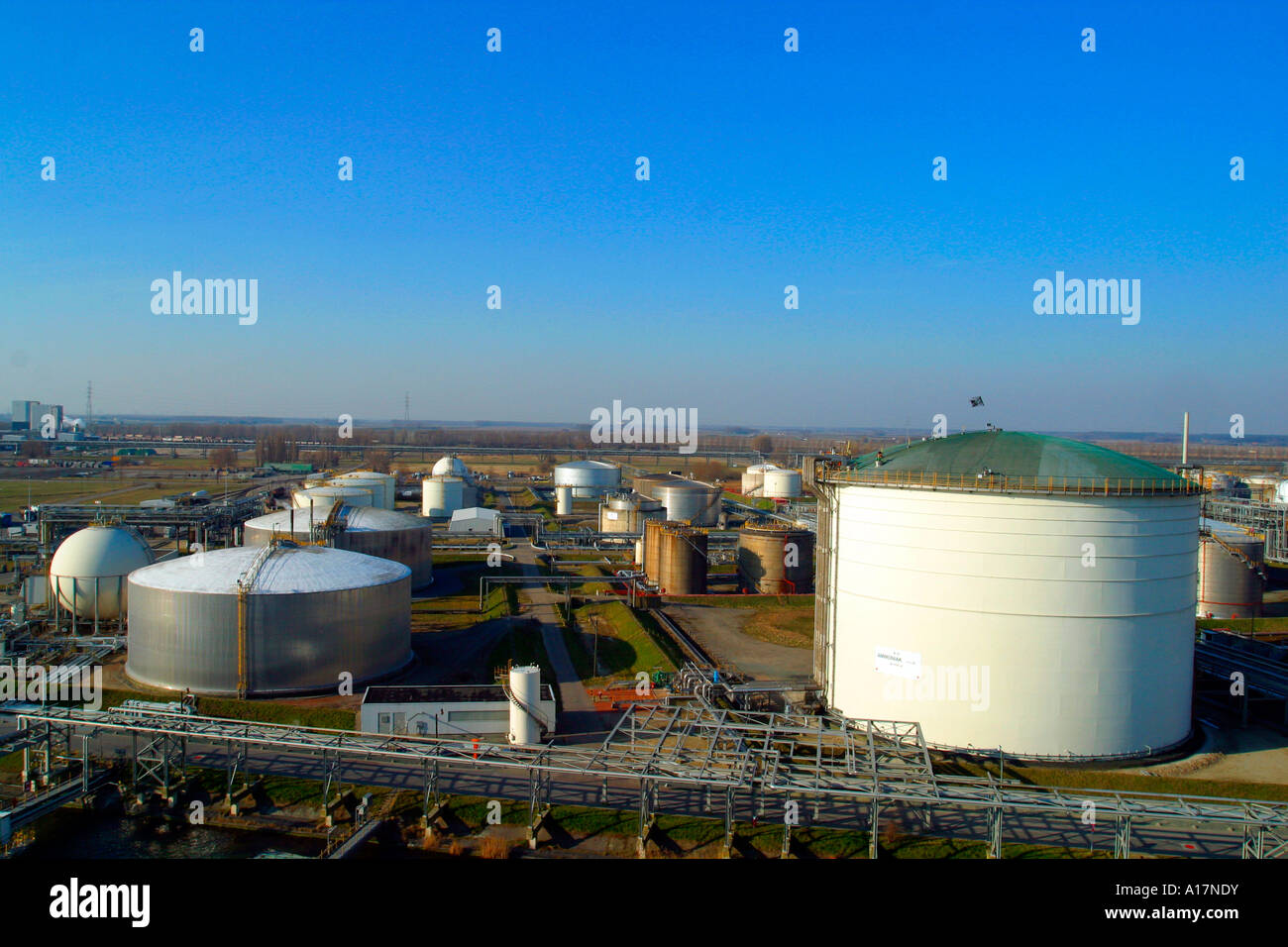 Aerial view of an industrial area Stock Photo - Alamy