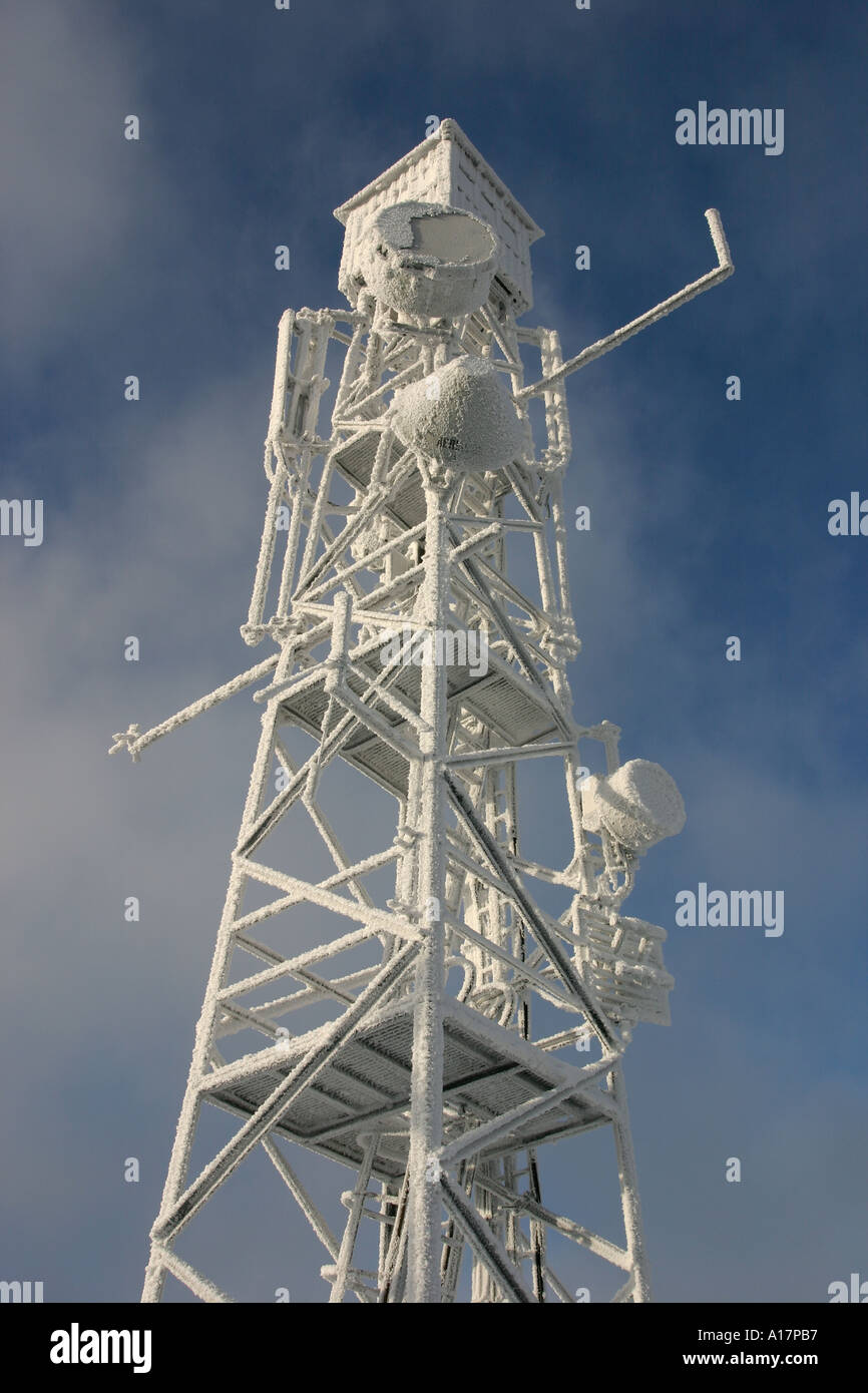 frozen antenna mast Stock Photo - Alamy