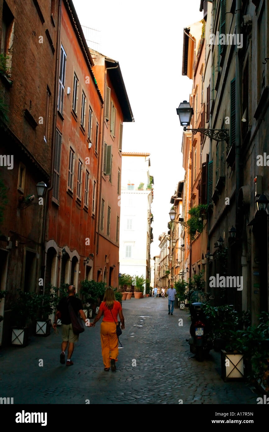 Rome streetscape, Italy Stock Photo - Alamy