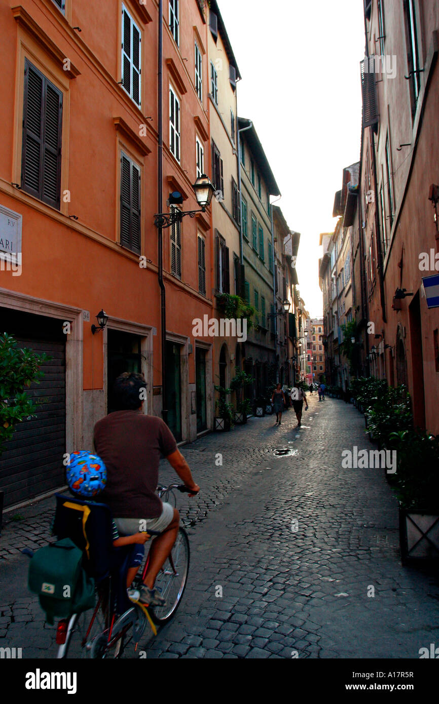 Rome streetscape, Italy Stock Photo - Alamy