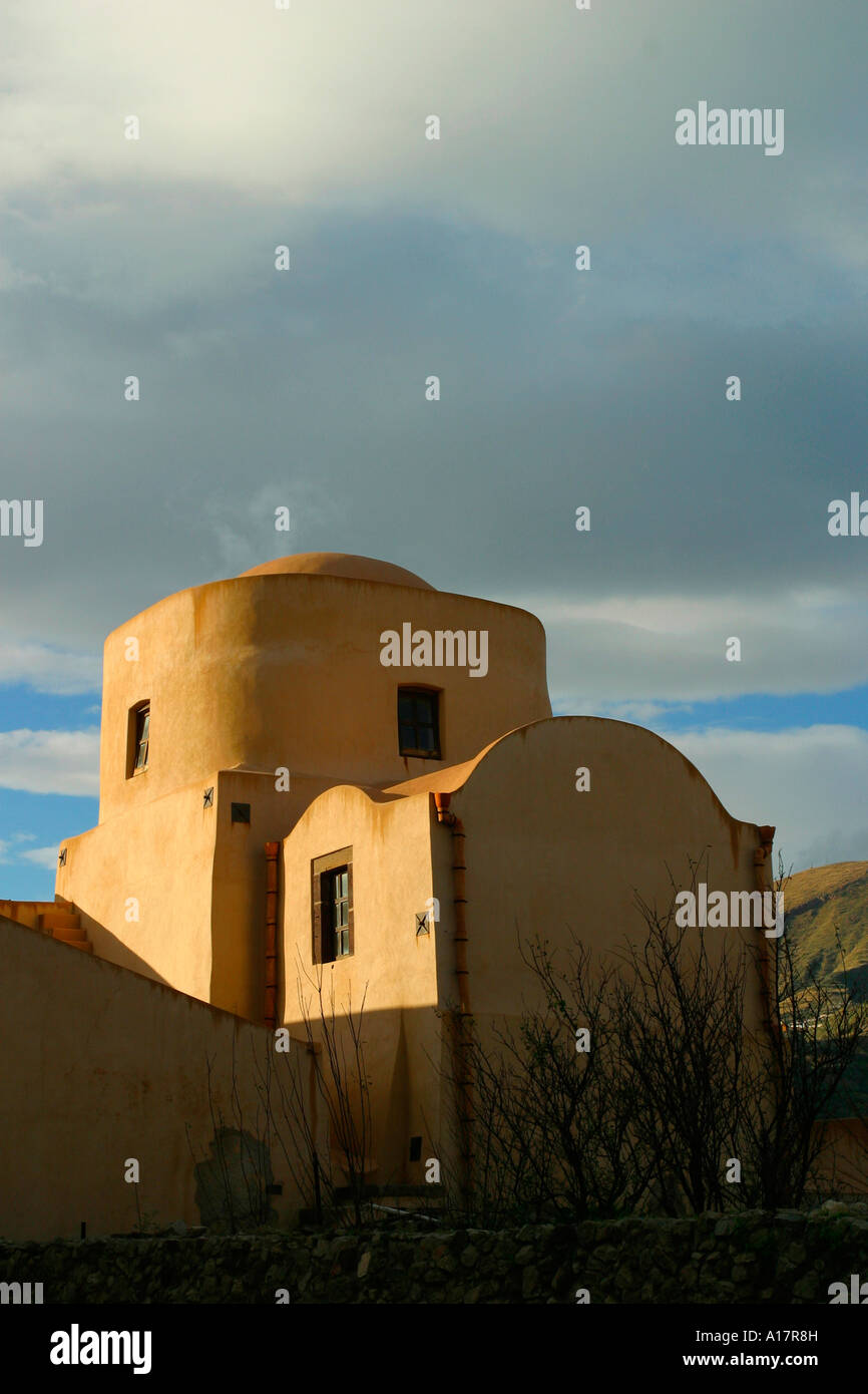 Lime stone house, Lipari, Italy Stock Photo - Alamy