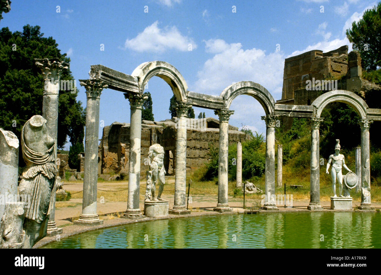 Hadrian's Villa , Villa Adriana) ruins and archaeological remains of a ...