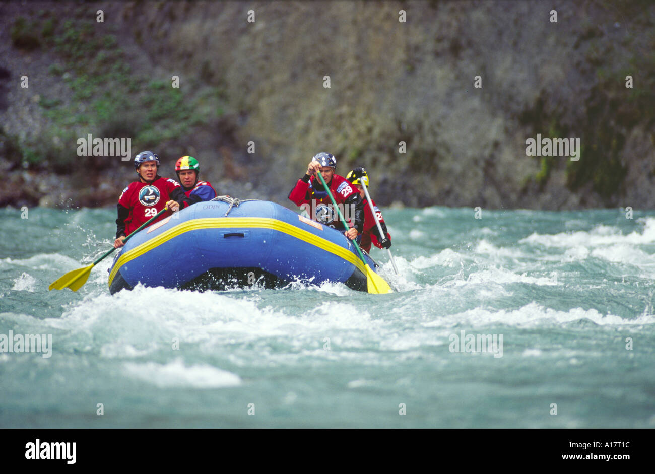 whitewater rafting extreme watersports Stock Photo - Alamy