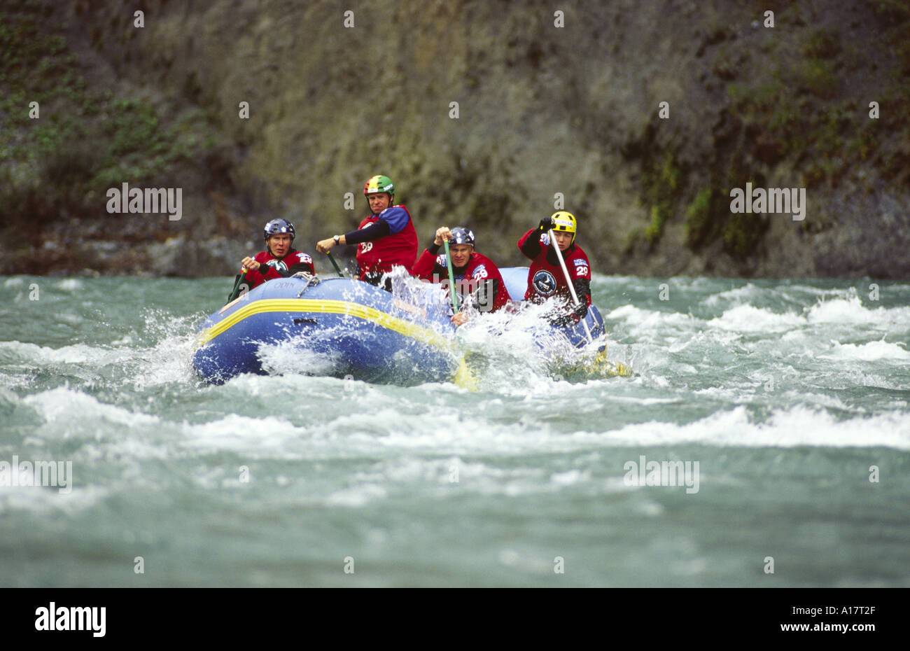 whitewater rafting extreme watersports Stock Photo - Alamy