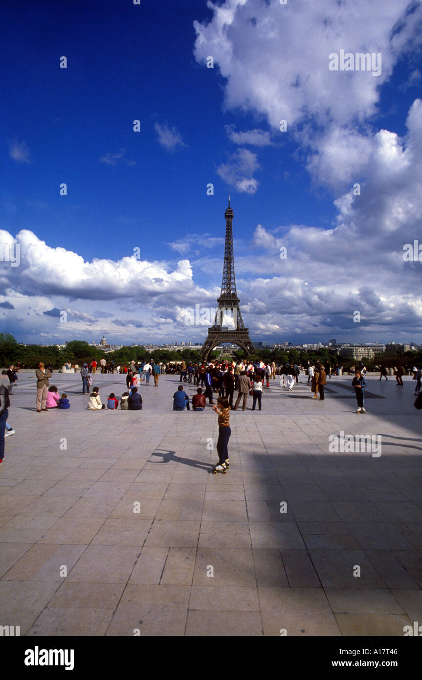Paris from the Trocadero square Stock Photo - Alamy
