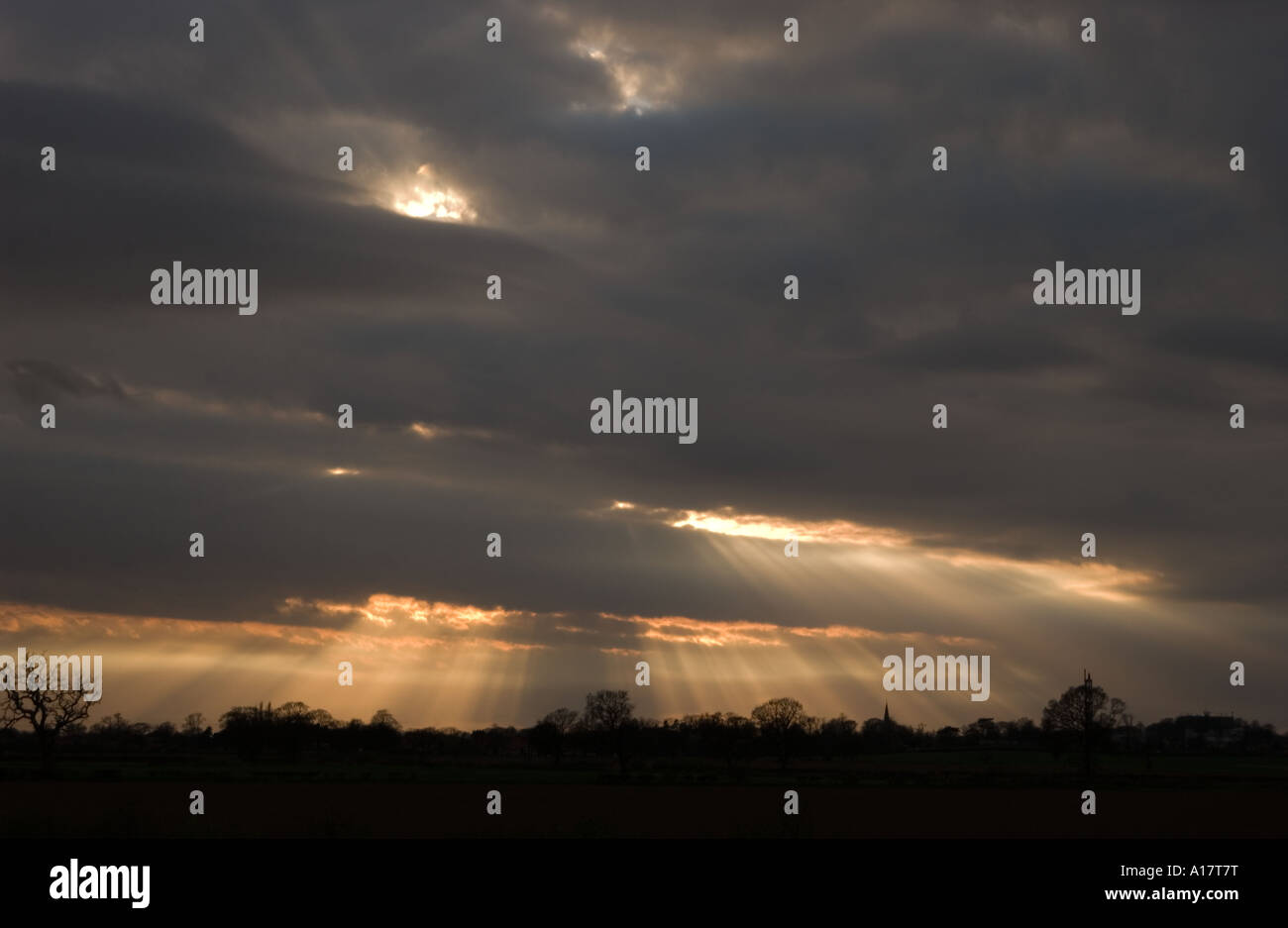 God rays in Scotland UK Stock Photo - Alamy