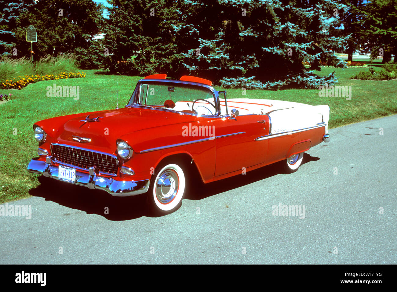 1955 chevy bel red hi-res stock photography and images - Alamy