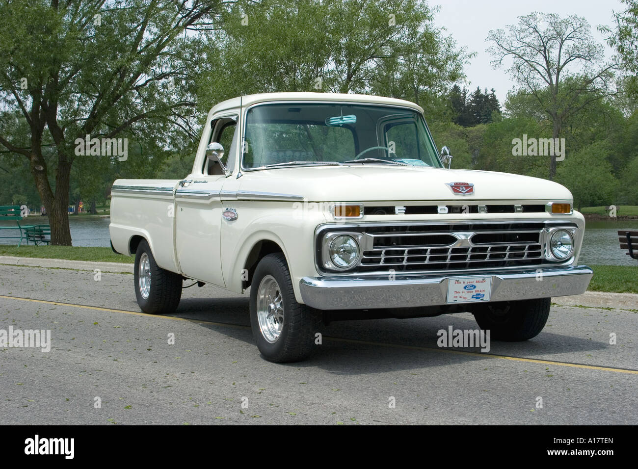 1966 Ford Pickup Truck on pavement Stock Photo - Alamy