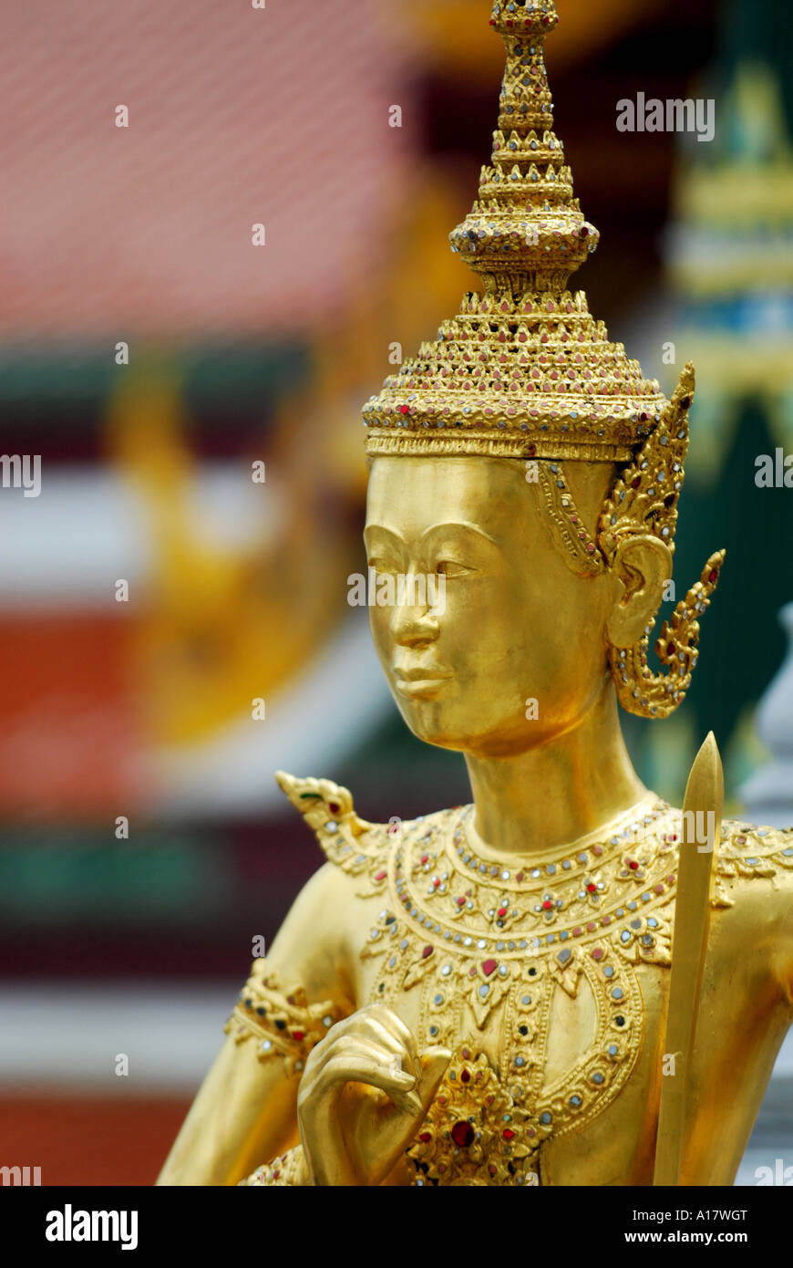 Statue in Wat Phra Kaew Grand Palace One of the Most important tourist ...