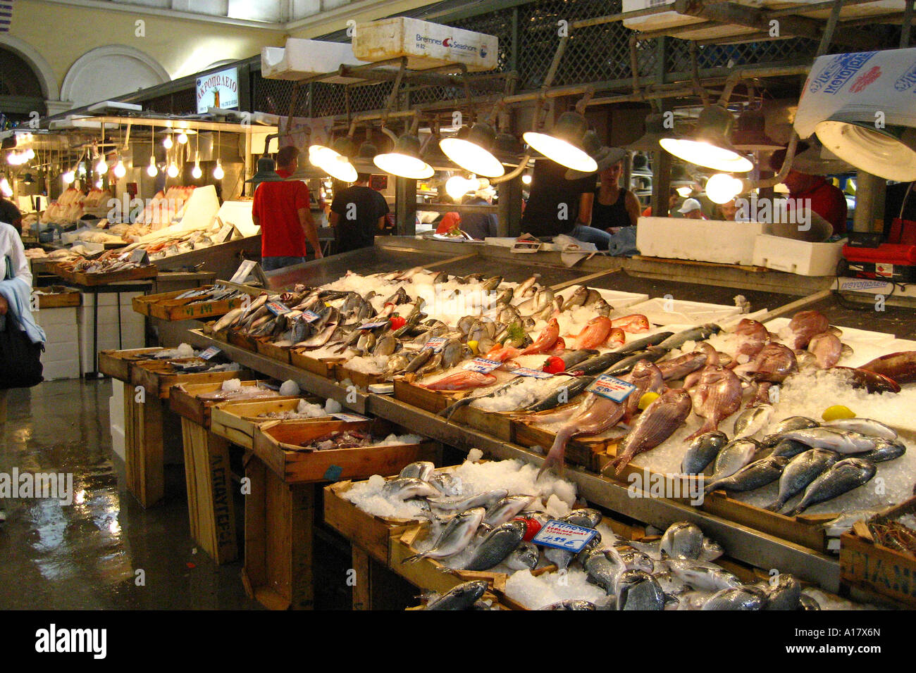 Athens Fish Market, Athina Avenue, Athens, Greece Stock Photo - Alamy