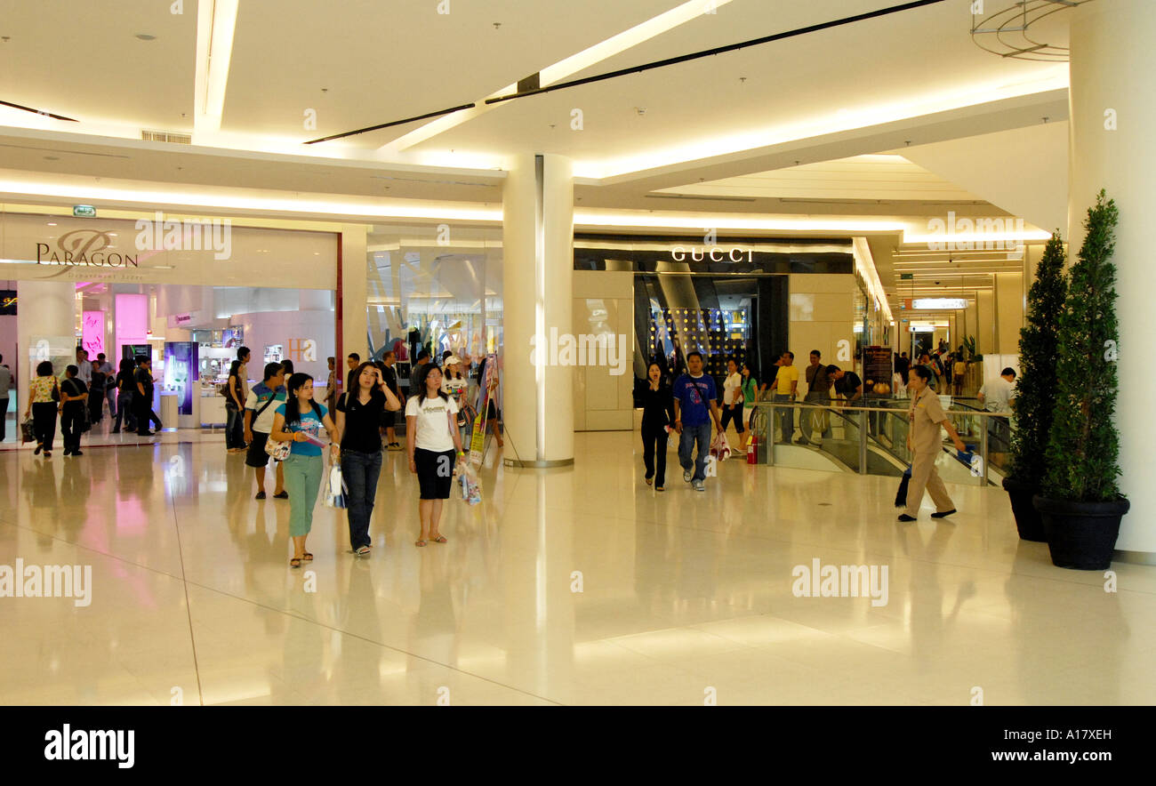 Siam Paragon a new 2006 shopping mall in Bangkok Thailand Stock Photo ...