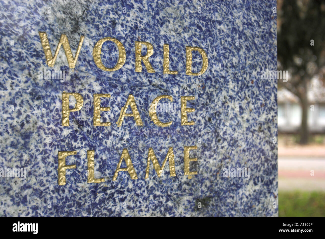 world peace flame memorial monument and peace pathway outside the Peace ...