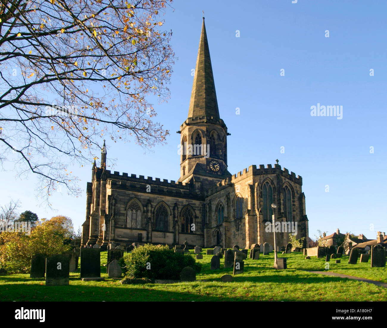 All Saints Parish Church in Bakewell Derbyshire England situated in the ...