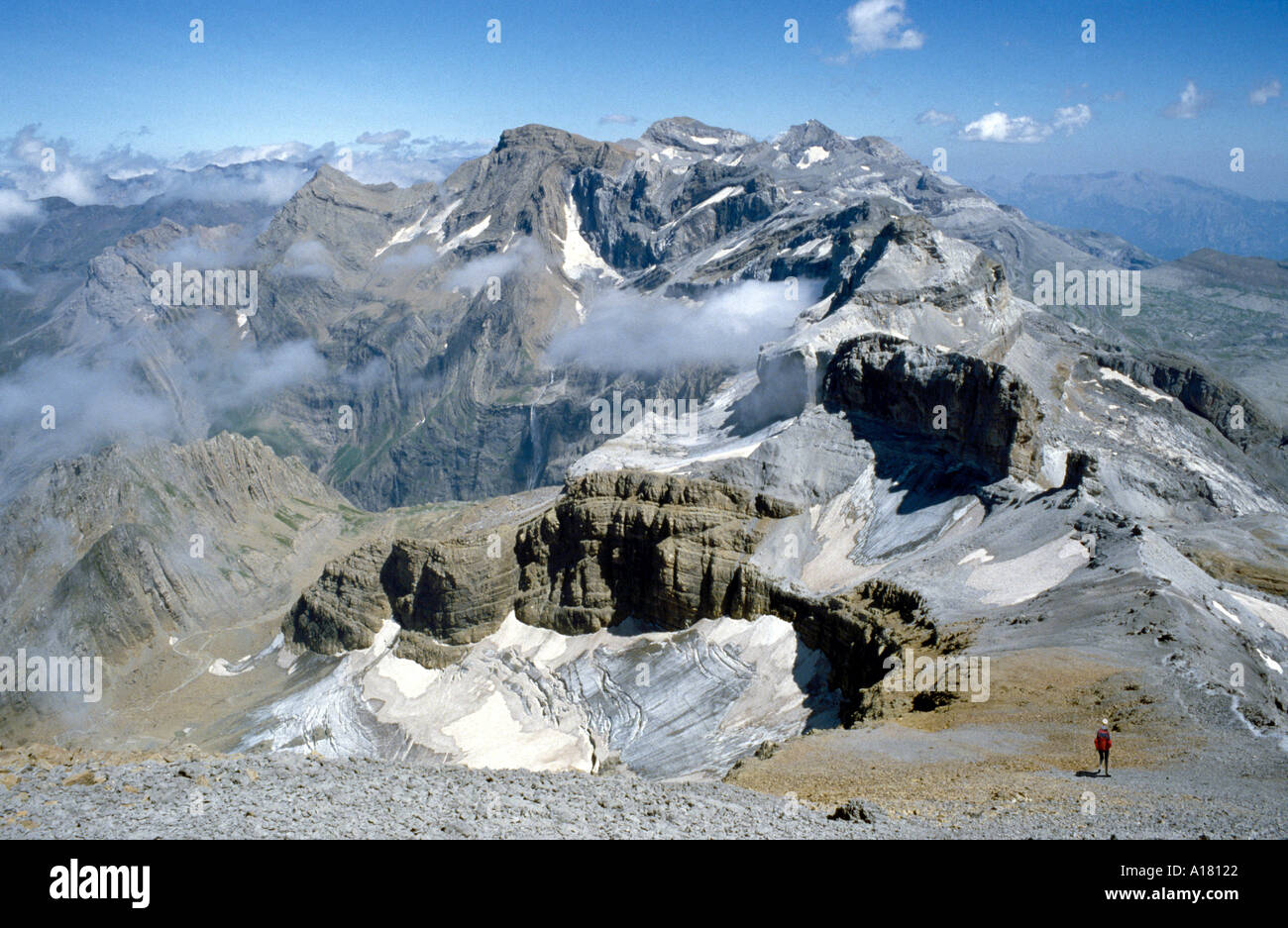 The Haute Pyrenees above the Cirque de Gavarnie, from Le Taillon ...