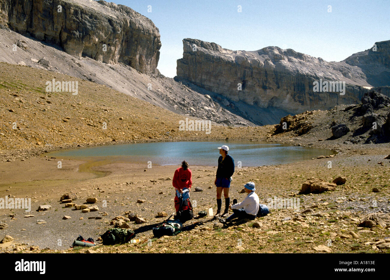 On the Spanish side of the Brèche de Roland, Pyrenees, Spain Stock ...