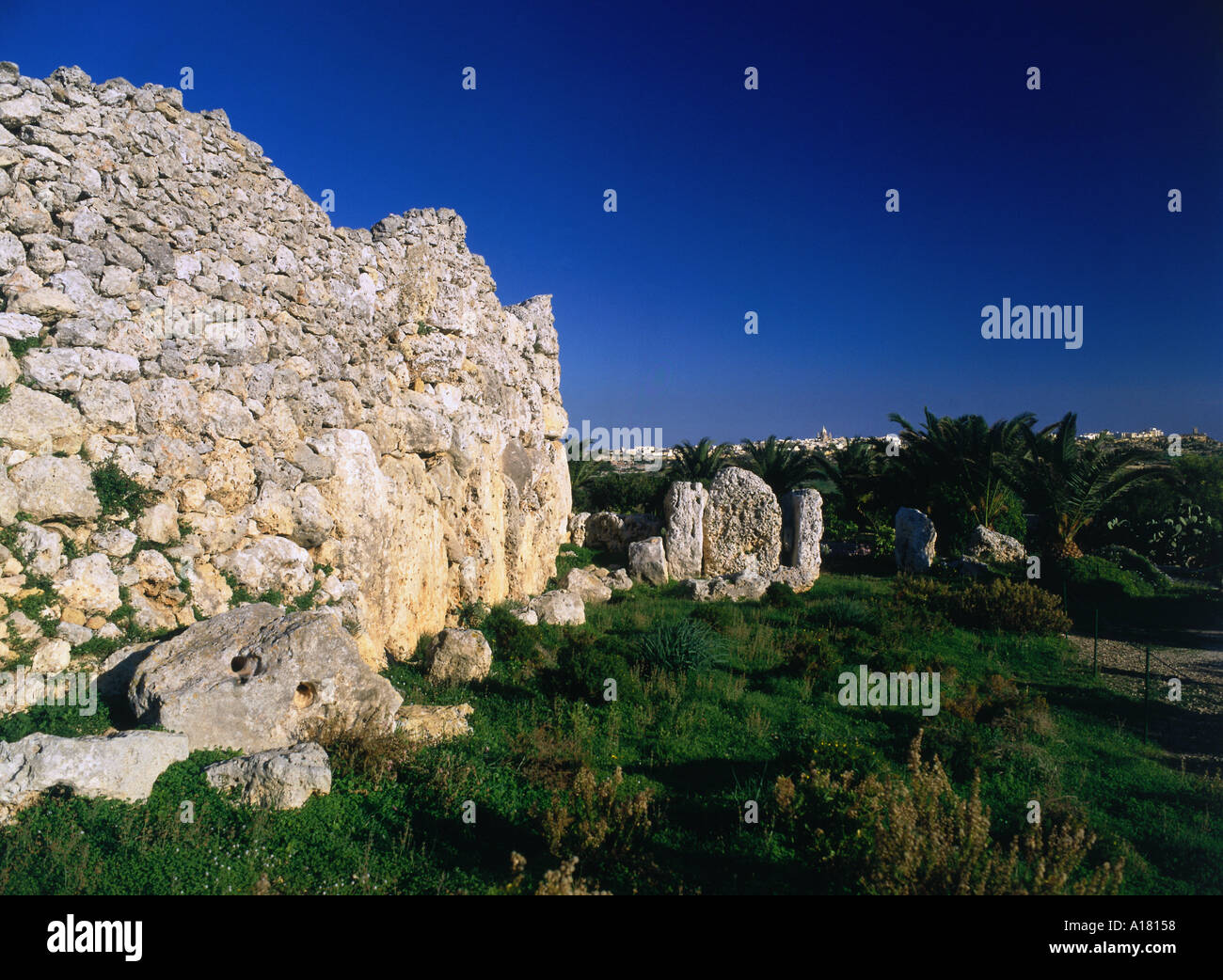Malta Island of Gozo Ggantija temple 5000 years old stone monument ...