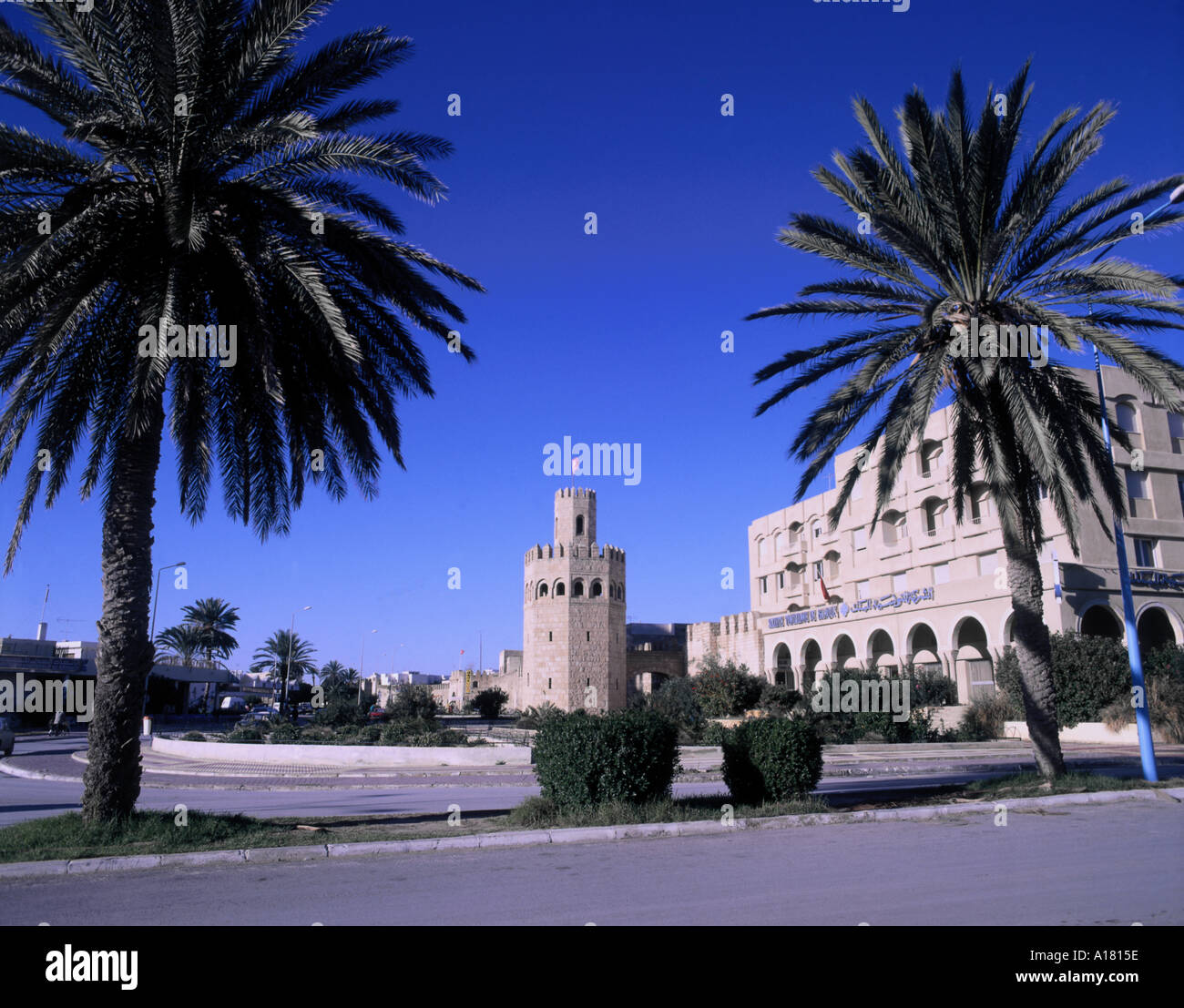 Tunisia Monastir city and castle Ribat Stock Photo - Alamy