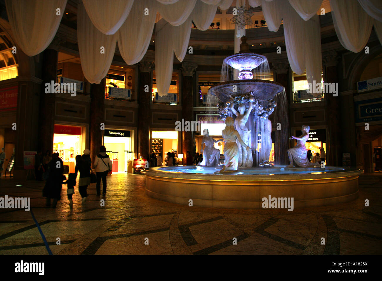 Venus Fort Shopping Center with “permanently blue sky” at Odaiba, Tokyo ...