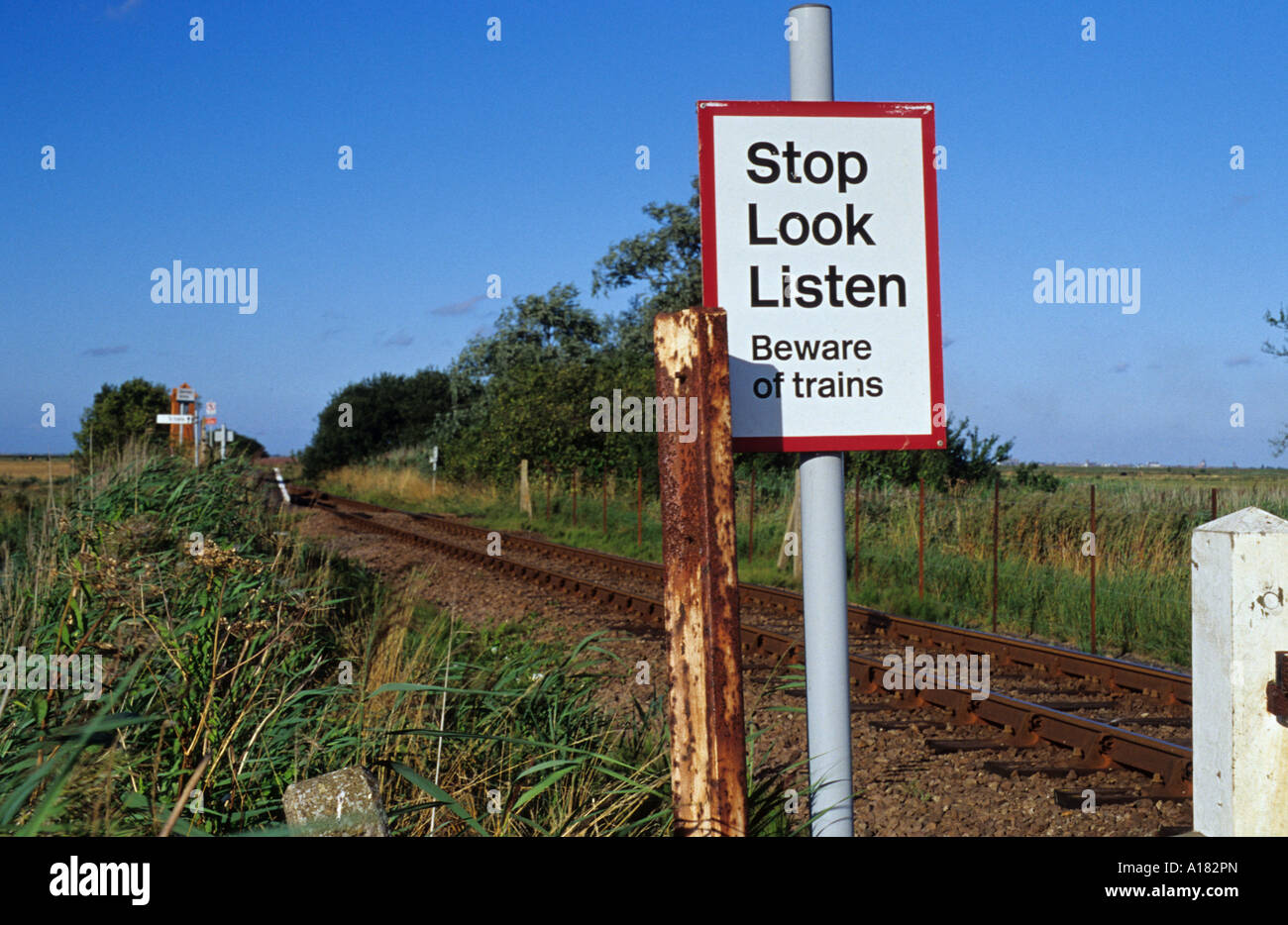 Level Crossing Sign Stock Photo - Alamy