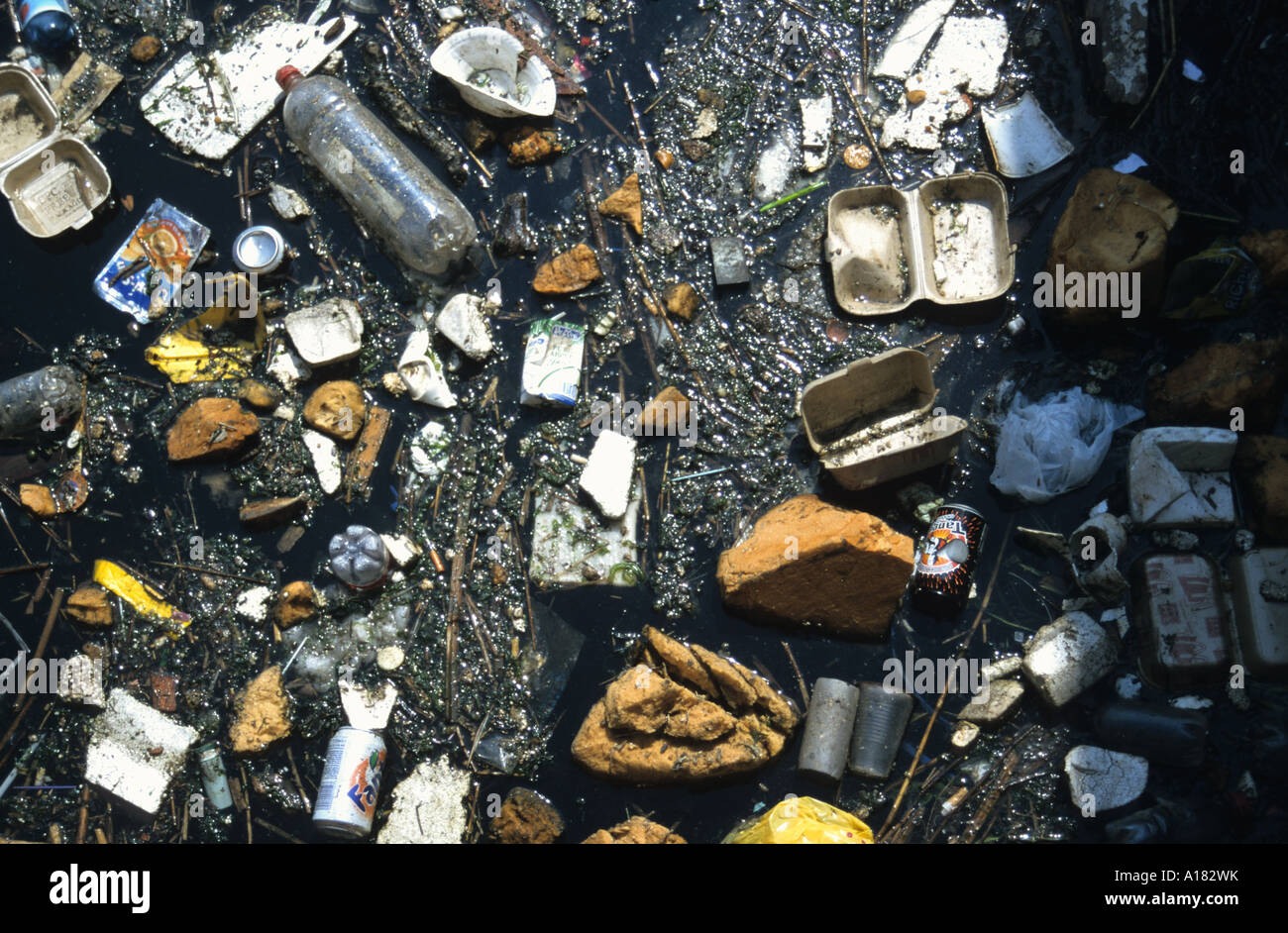 Floating Rubbish Stock Photo - Alamy