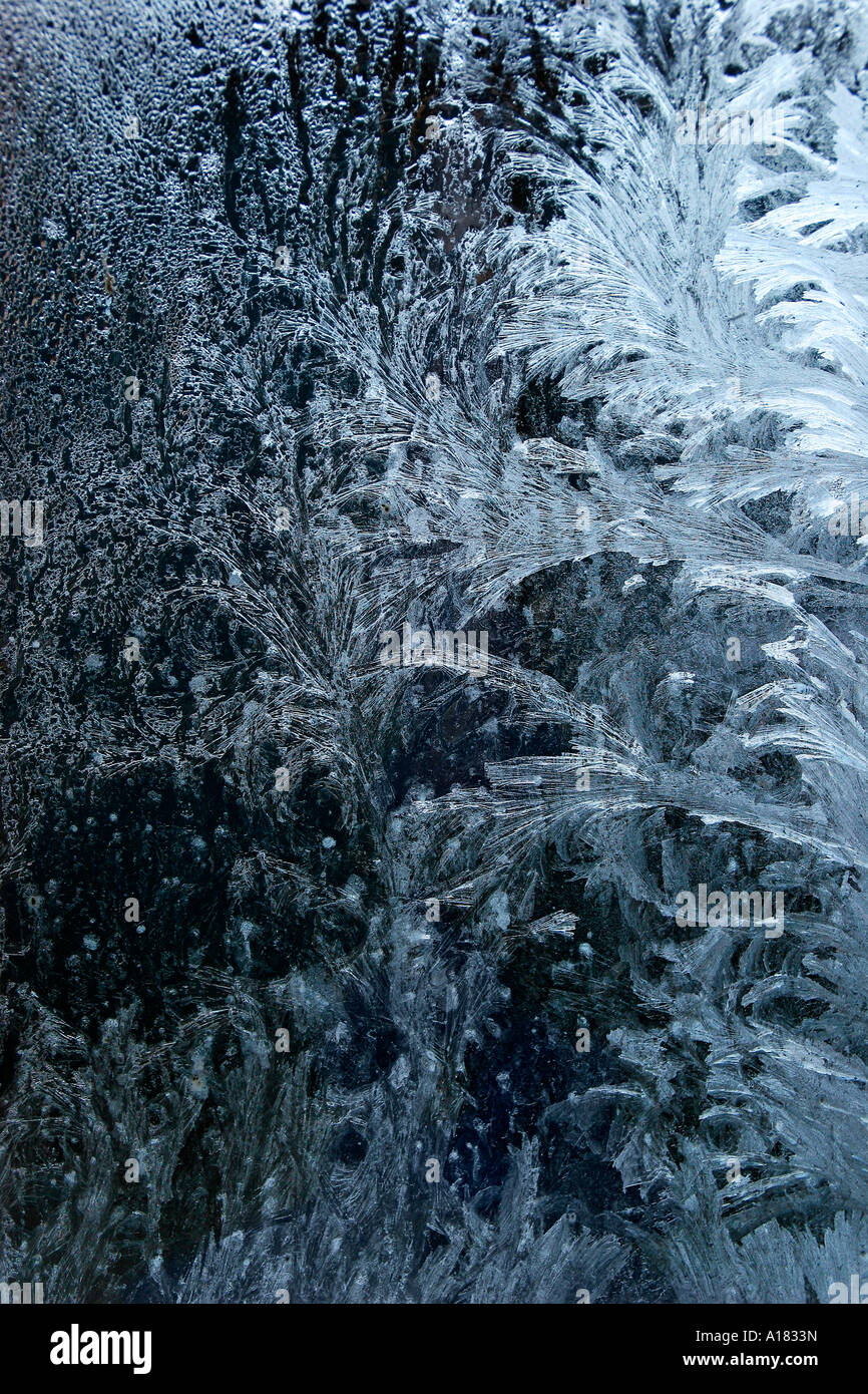Close-up of frozen window surface Stock Photo - Alamy