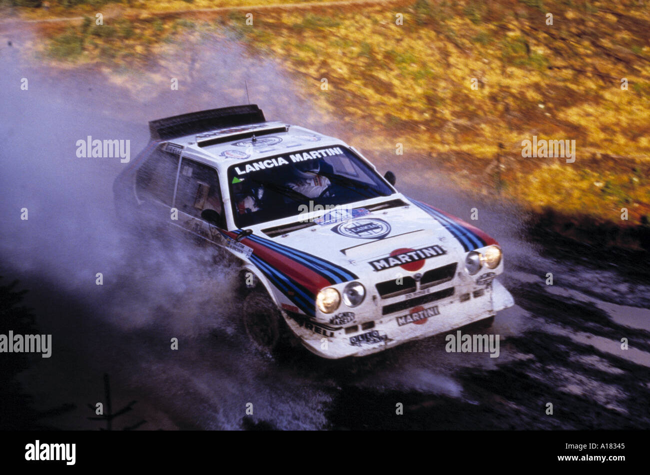 Lancia Delta S4 driven by Mikael Ericsson RAC Rally 1986 Stock Photo ...
