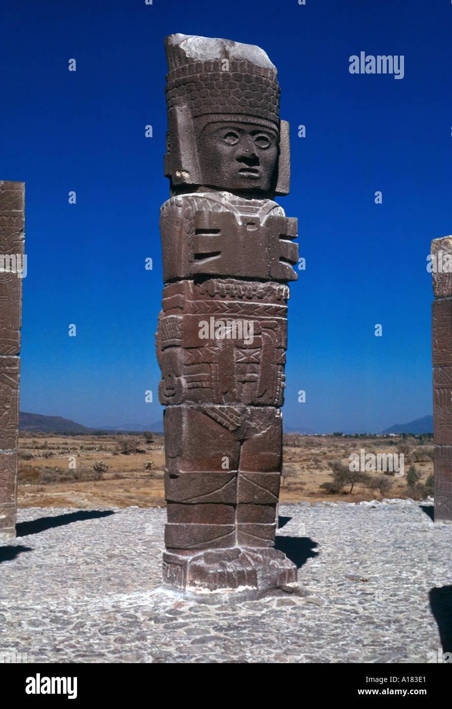 Toltec statue Tula near Tulum Mexico S Sassoon Stock Photo - Alamy