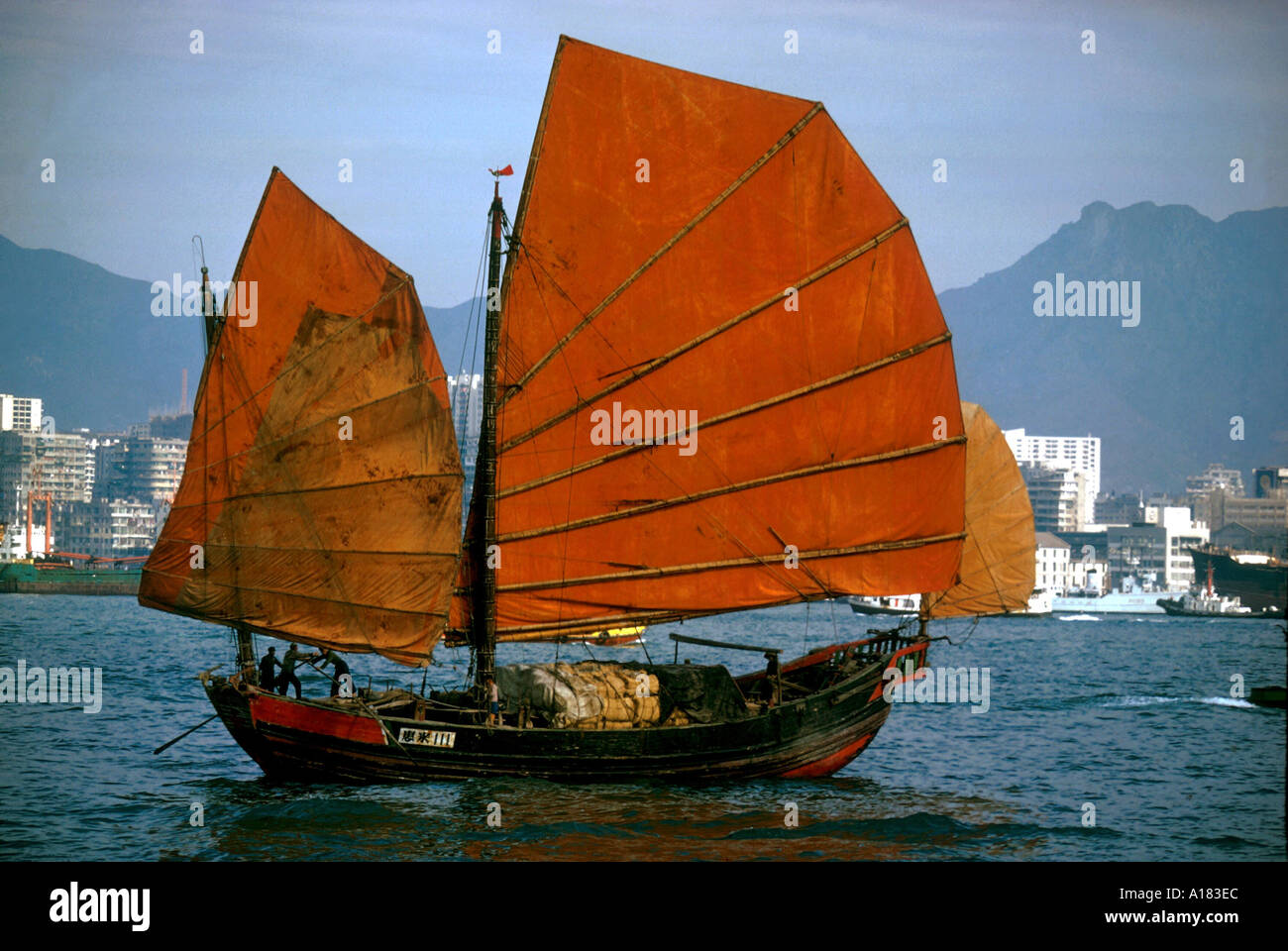 Junk in Hong Kong Harbour China S Sassoon Stock Photo - Alamy