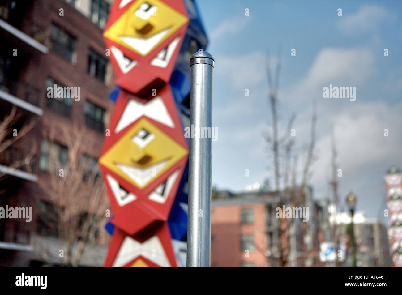 Pole without sign Stock Photo - Alamy