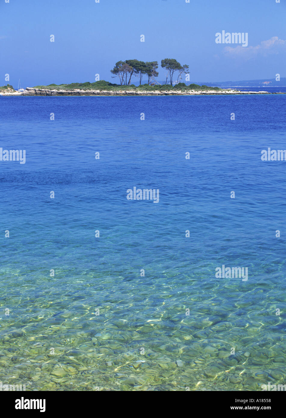 Clear water off Red Island at Rovinj Croatia M Short Stock Photo - Alamy