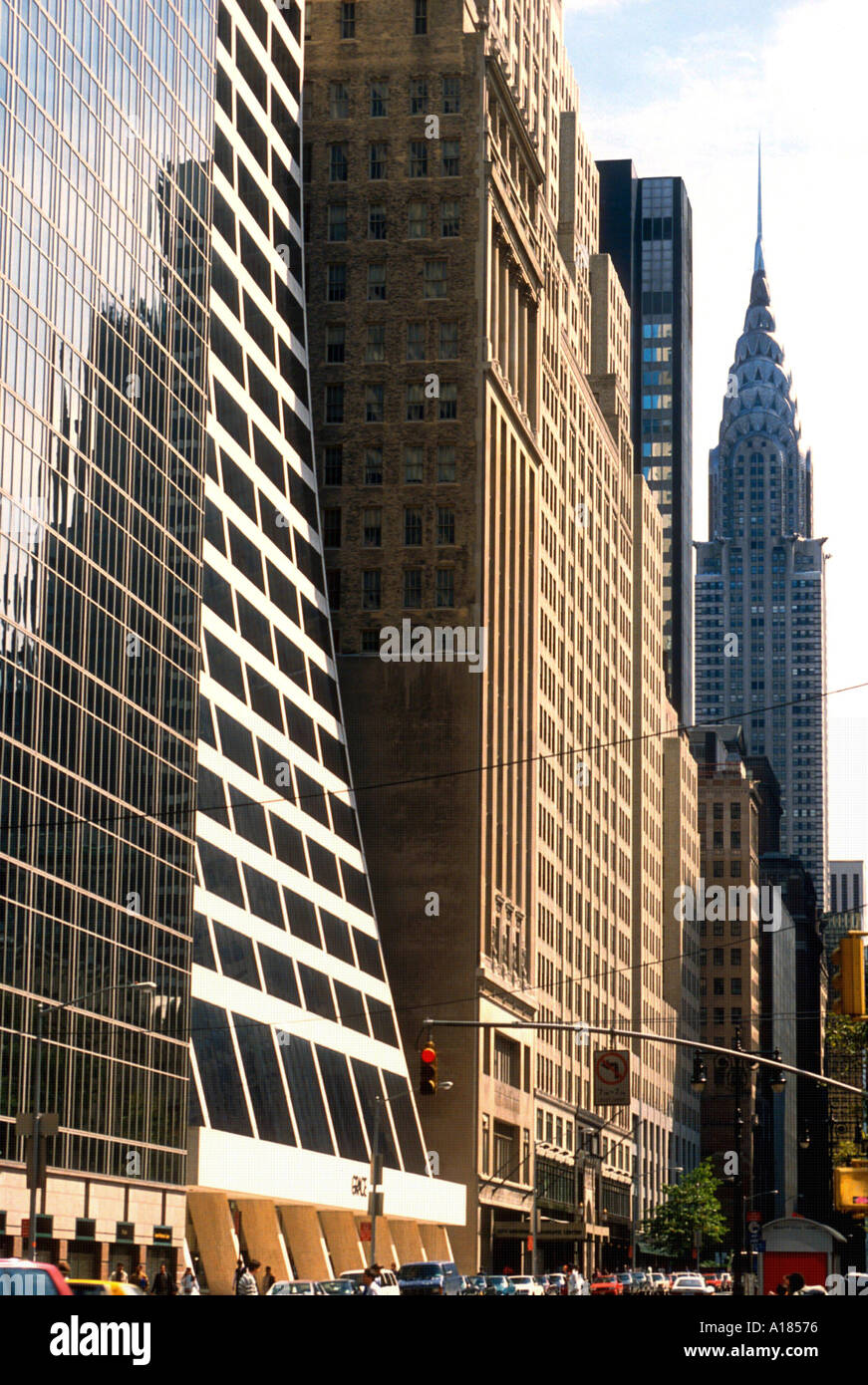 The Grace Building on 42nd Street with the Chysler Building behind ...