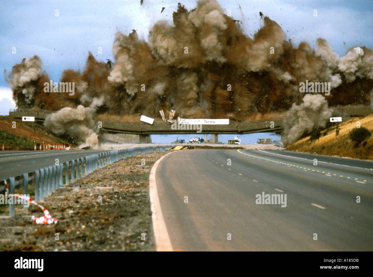 Demolition of bridge over the M1 Motorway at the junction with the A42 ...