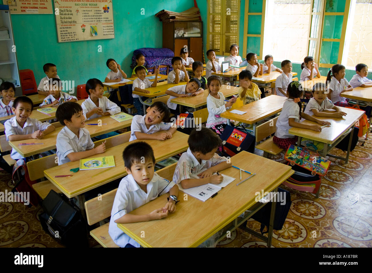 Primary School Students in a Classroom Cat Ba Town Cat Ba Island Halong ...