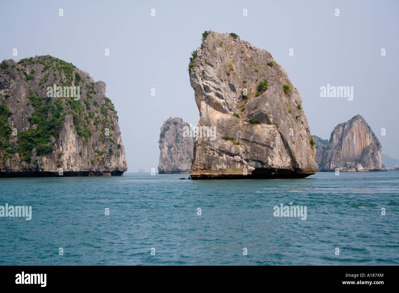 2007 Jagged Limestone Karst Formations Halong Bay Vietnam Stock Photo ...