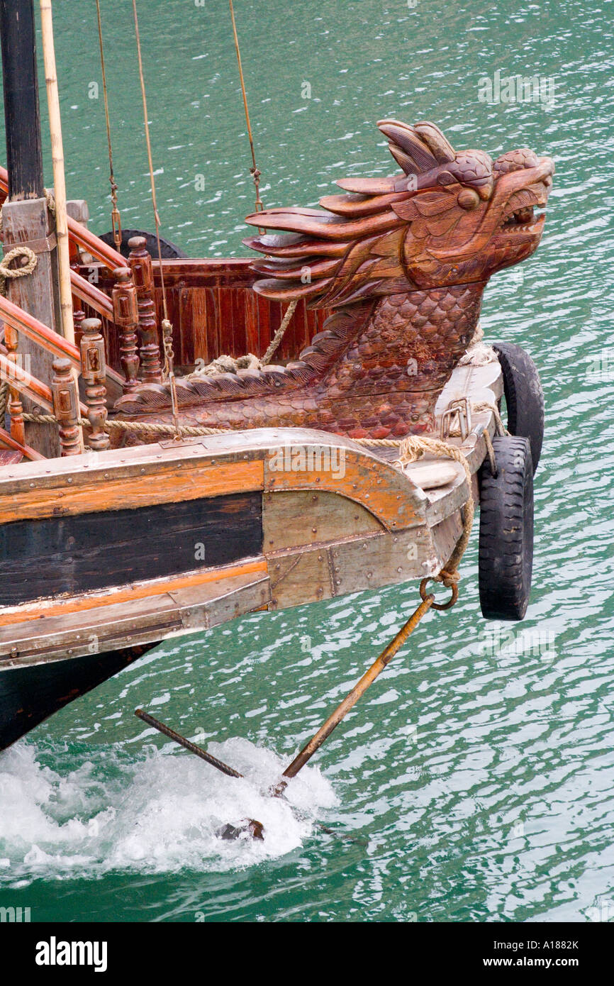 Traditional Vietnamese Sailing Junk, Ha Long Bay Vietnam Stock Photo ...