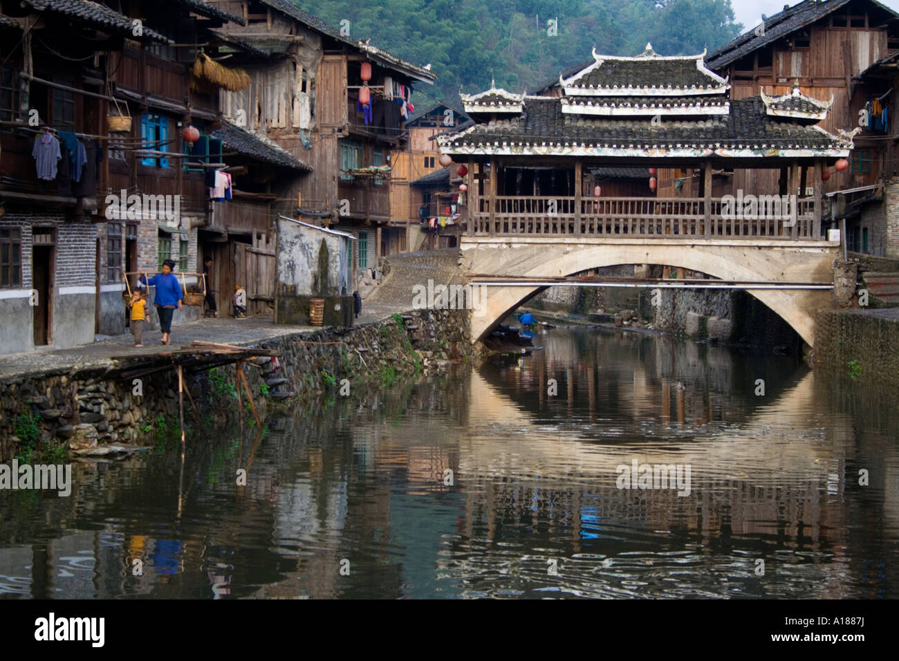 Chinese Bridge Wind And Rain High Resolution Stock Photography and ...