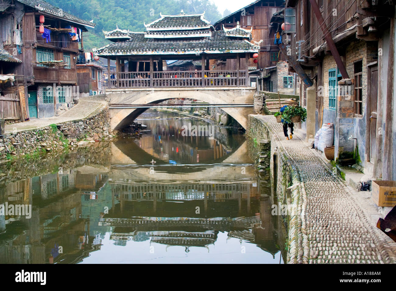 Wind and Rain Bridge During Harvest Season in the Ethnic Minority Dong ...