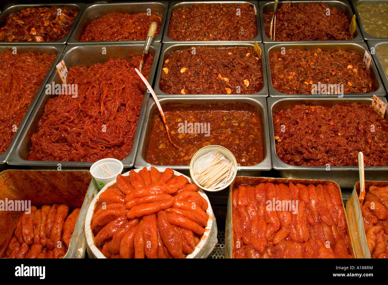 Fish Eggs or Roe for Sale Noryangjin Fish Seafood Market Seoul Korea ...