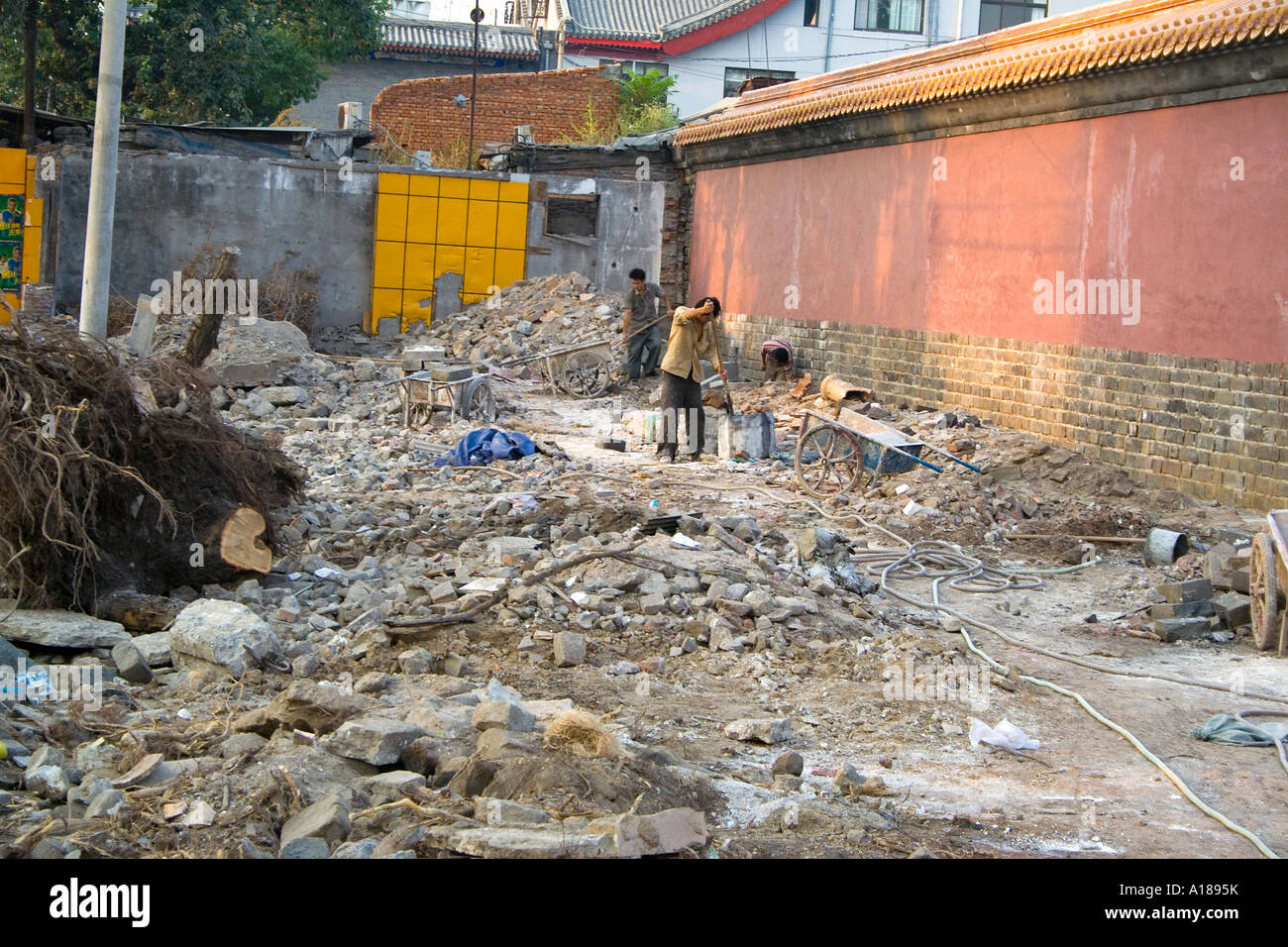 2007 Hutong Ruins Chinese Modernization Beijing China Stock Photo - Alamy