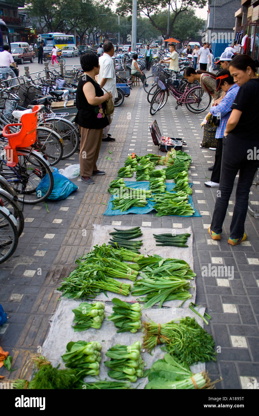 2007 Fresh Produce Sold from the Sidewalk Market Beijing China Stock ...