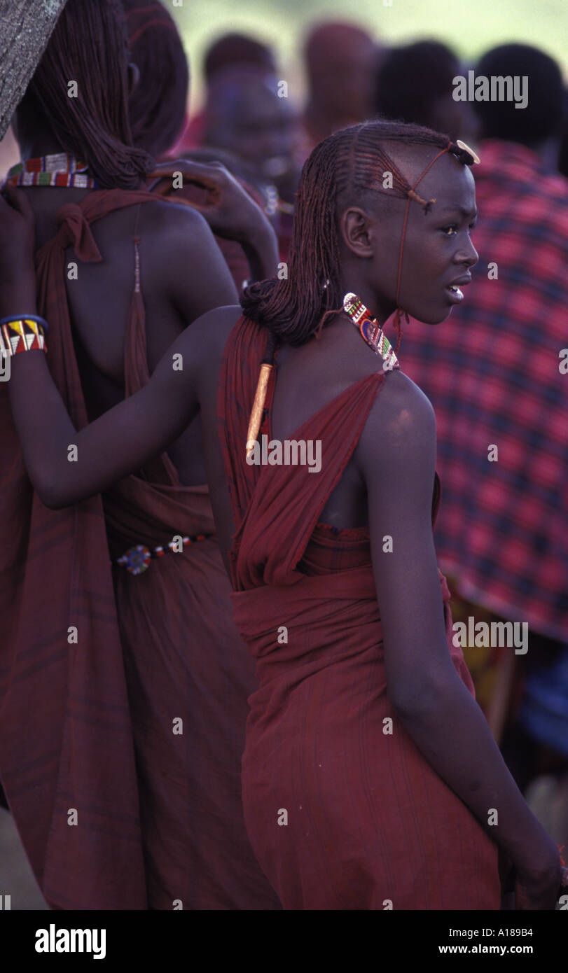Maasai Moran at an initiation ceremony that will take them into manhood ...