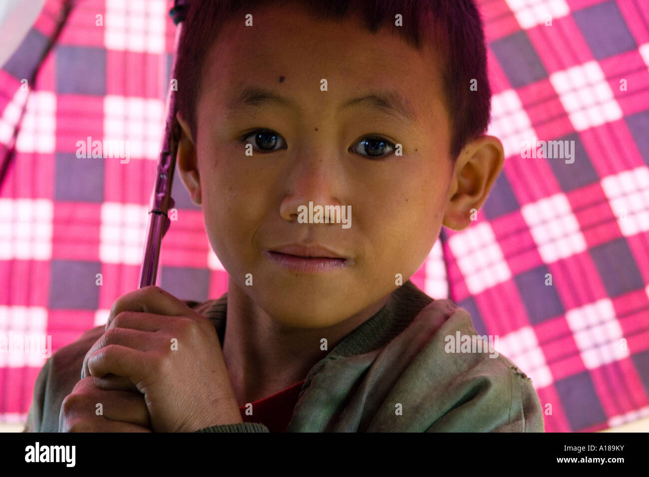 Hmong Boys in the Rain Sapa Vietnam Stock Photo - Alamy