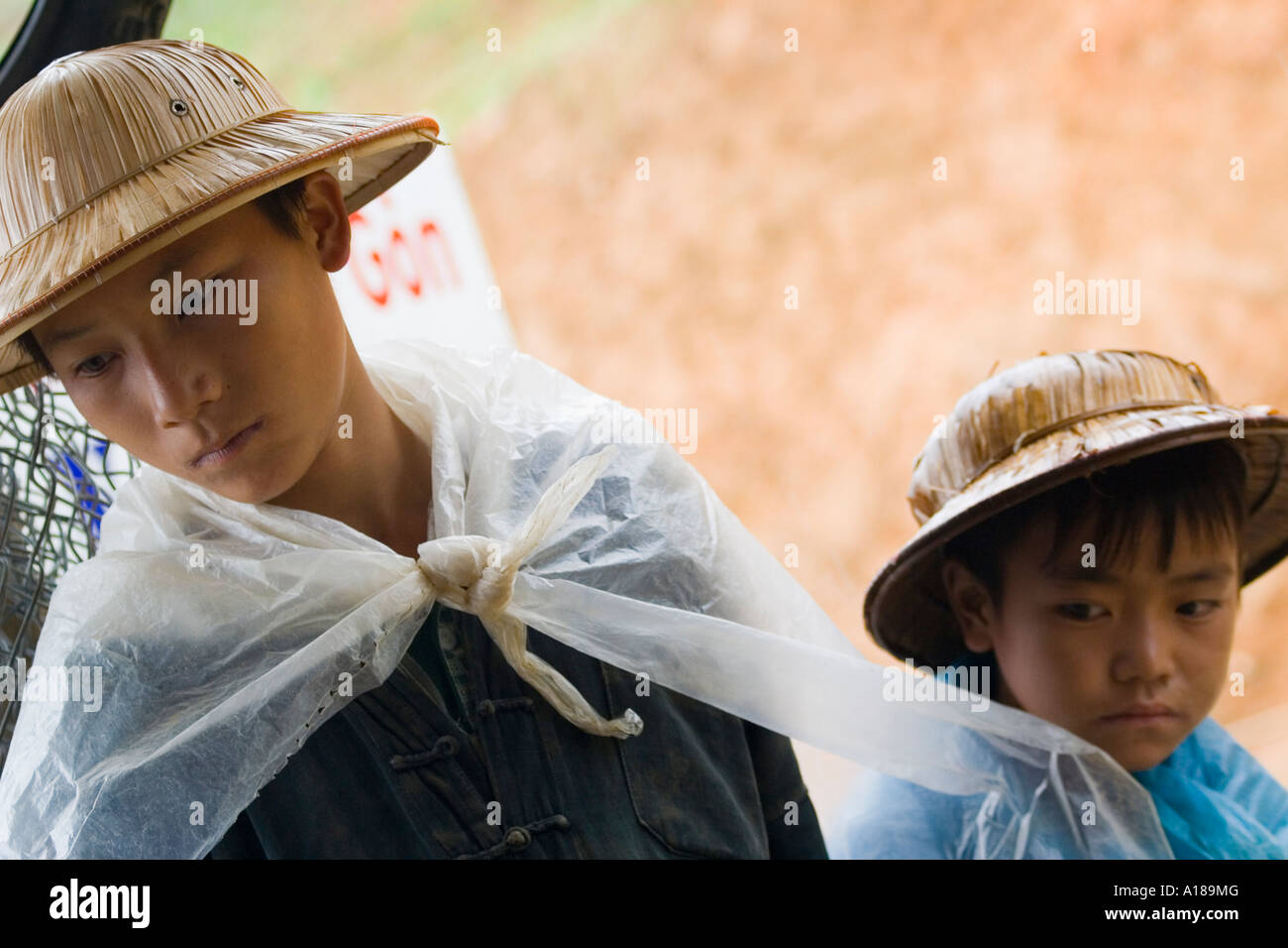 Hmong Boys in the Rain Sapa Vietnam Stock Photo - Alamy