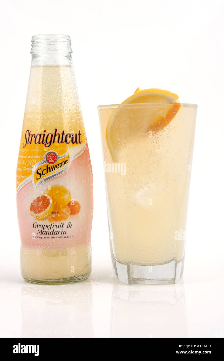 bottle of schweppes with full glass perfect serve Stock Photo - Alamy