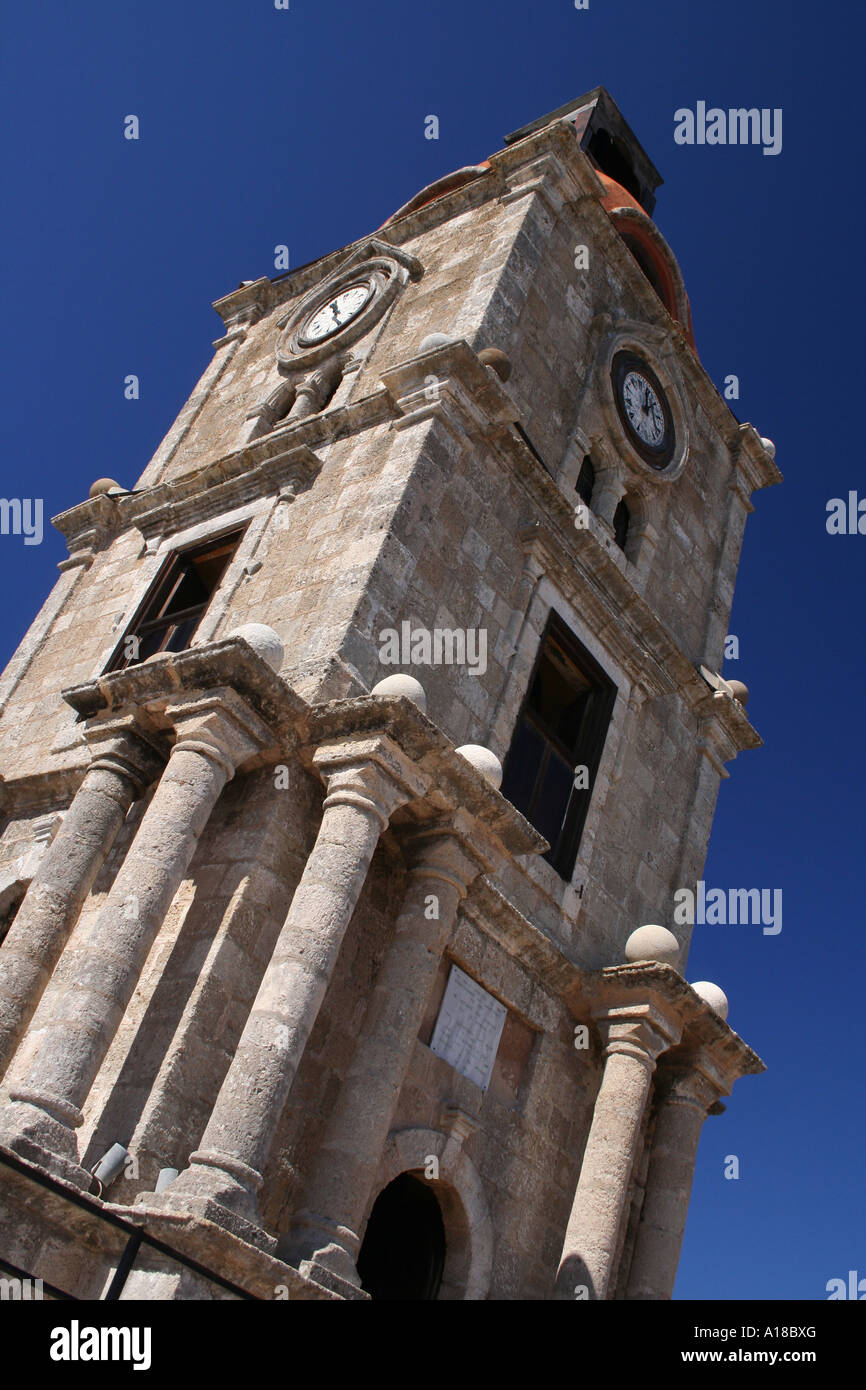 Ancient, Greek Clocktower Stock Photo - Alamy